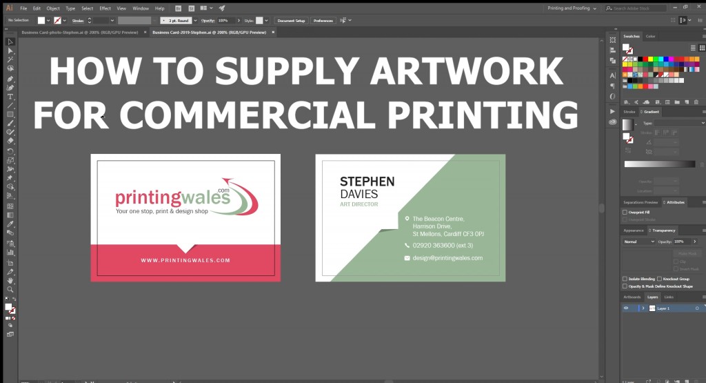 How to supply artwork for printing - Printing Solutions in Cardiff